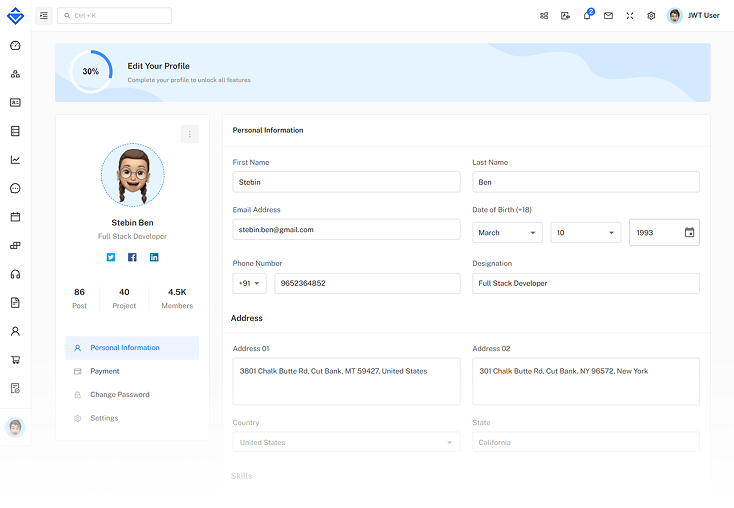 Mantis React Admin Dashboard